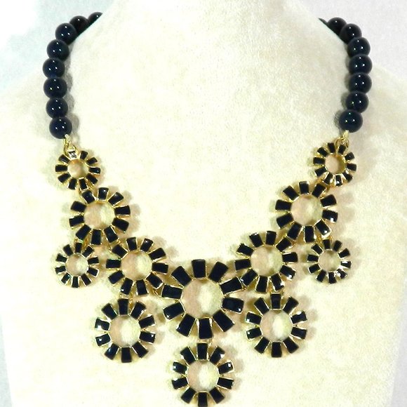Talbots | Jewelry | Vintage Talbots Navy Blue And Gold Starburst ...